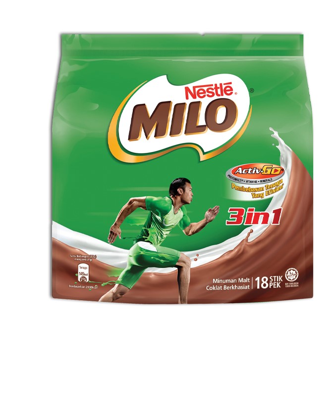 MILO 3 IN 1 SACHET ORIGINAL 18s X 24pkt X 33G